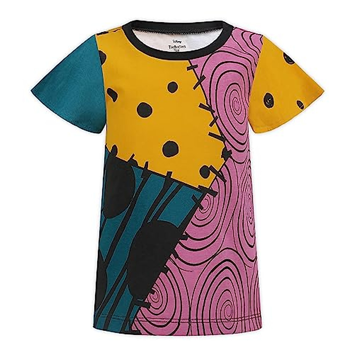 Disney Nightmare Before Christmas Girls 3 Pack Short Sleeve T-Shirt for Toddler to Big Kids Purple