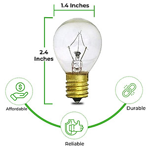 Bulbmaster Lava Lamp Bulb 25 Watts light Bulbs S11 Incandescent 120v 25w bulb Replacement For 14.5 Inch Lava Lamps and Glitter Lamps Fits Intermediate E17 Base Pack of 2