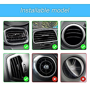 Phone Holder Mount for Car, Adjustable Durable Gravity Phone Holder for Air Vent with Clip, Compatible with 4-7" Mobile Phones, Devices, Fit for Most Cars, Car Accessories (Silver)