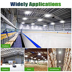 KUKUPPO LED High Bay Light 240W UL/DLC Certified 36,000LM 5000K High Bay LED Shop Light, Full Screen Lens Cover 0-10V Dimmable LED Warehouse Lights AC100-277V [1000W HPS/HID Equiv]