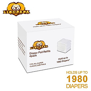 Lionpapa Refills Compatible with Dekor Classic Diaper Pails Pails,4 Pack…