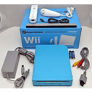 Nintendo Wii Limited Edition Blue Video Game Console Home System RVL-101
