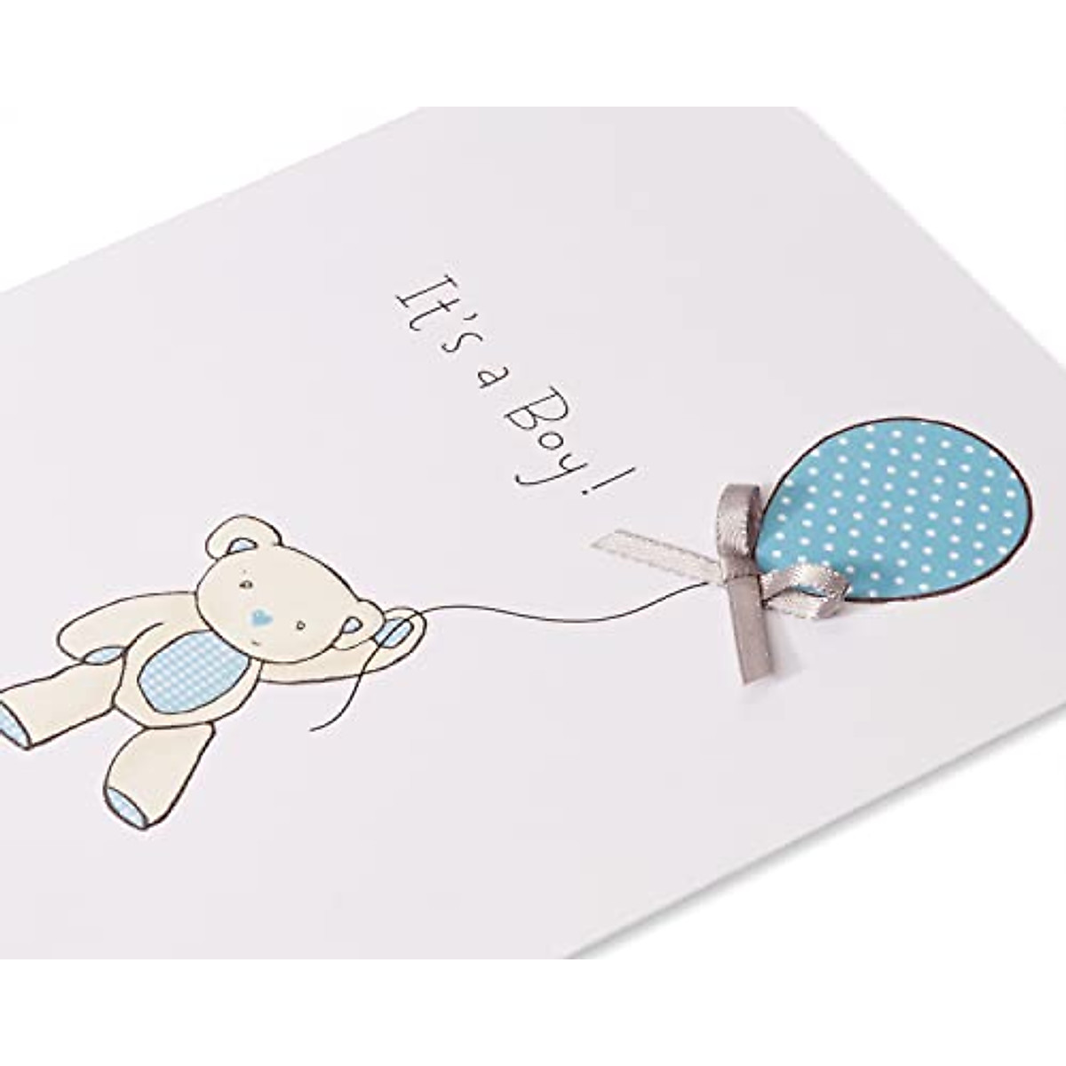 American Greetings New Baby Boy Card (Bear with Balloon)