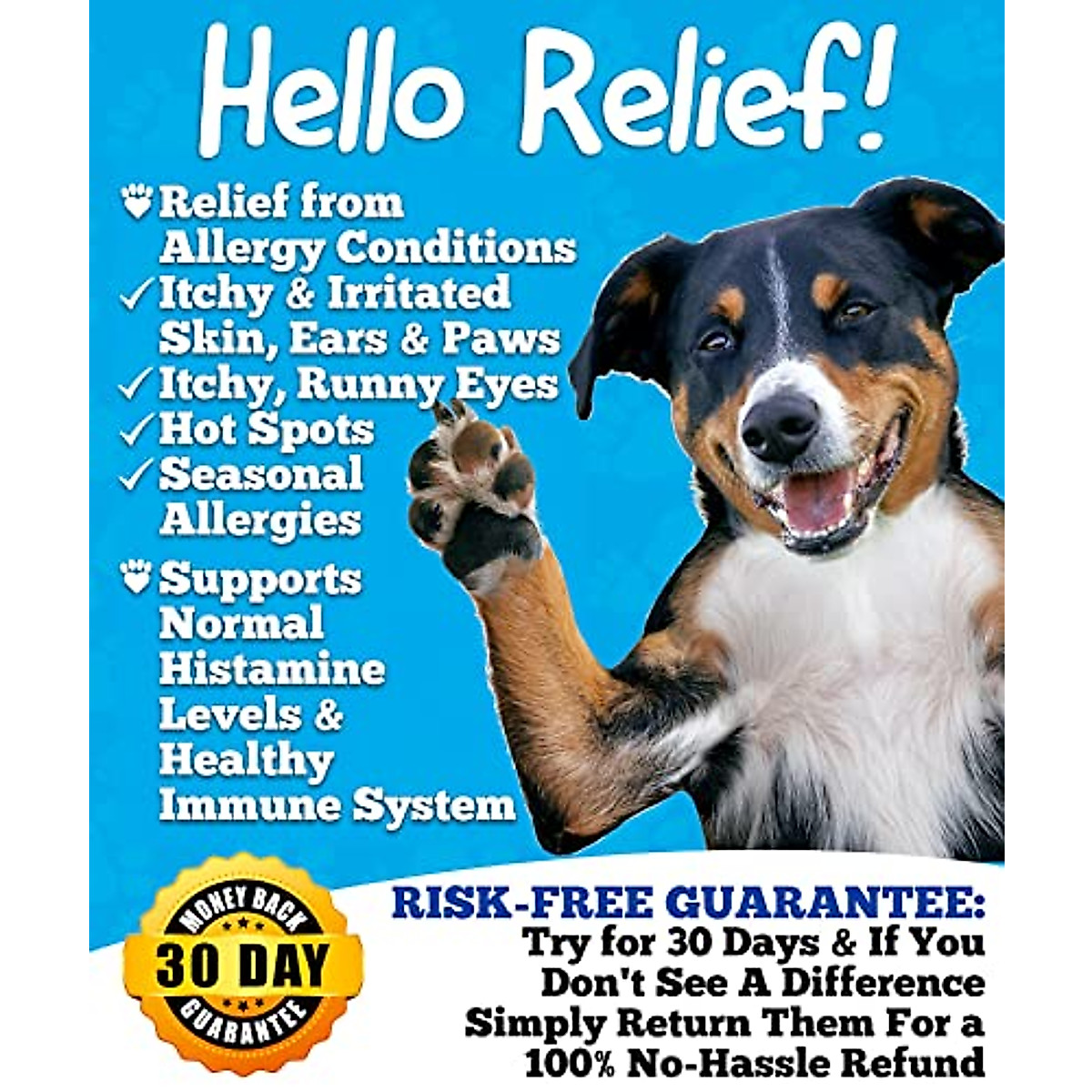 Well Loved Dog Allergy Chews - Dog Allergy Relief, Made in USA, Vet Developed, Hot Spot Treatment for Dogs, Dog Itch Relief, Anti Itch for Dogs, Dog Vitamins, Dog Skin Allergies Treatment, 120 Count