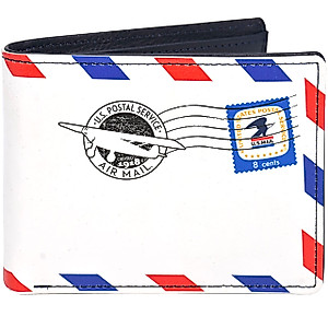 USPS U.S Mail Eagle Logo Bifold Wallet, Slim Wallet in Decorative Tin Case, Multi
