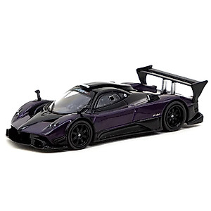 Pagani Zonda R Viola PSO Metallic and Black Global64 Series 1/64 Diecast Model Car by Tarmac Works T64G-TL015-PU