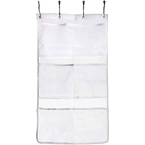 Quick Dry ing Caddy and Bath Organizer with 6 Pocket on Shower Curtain Rod/Liner Hooks