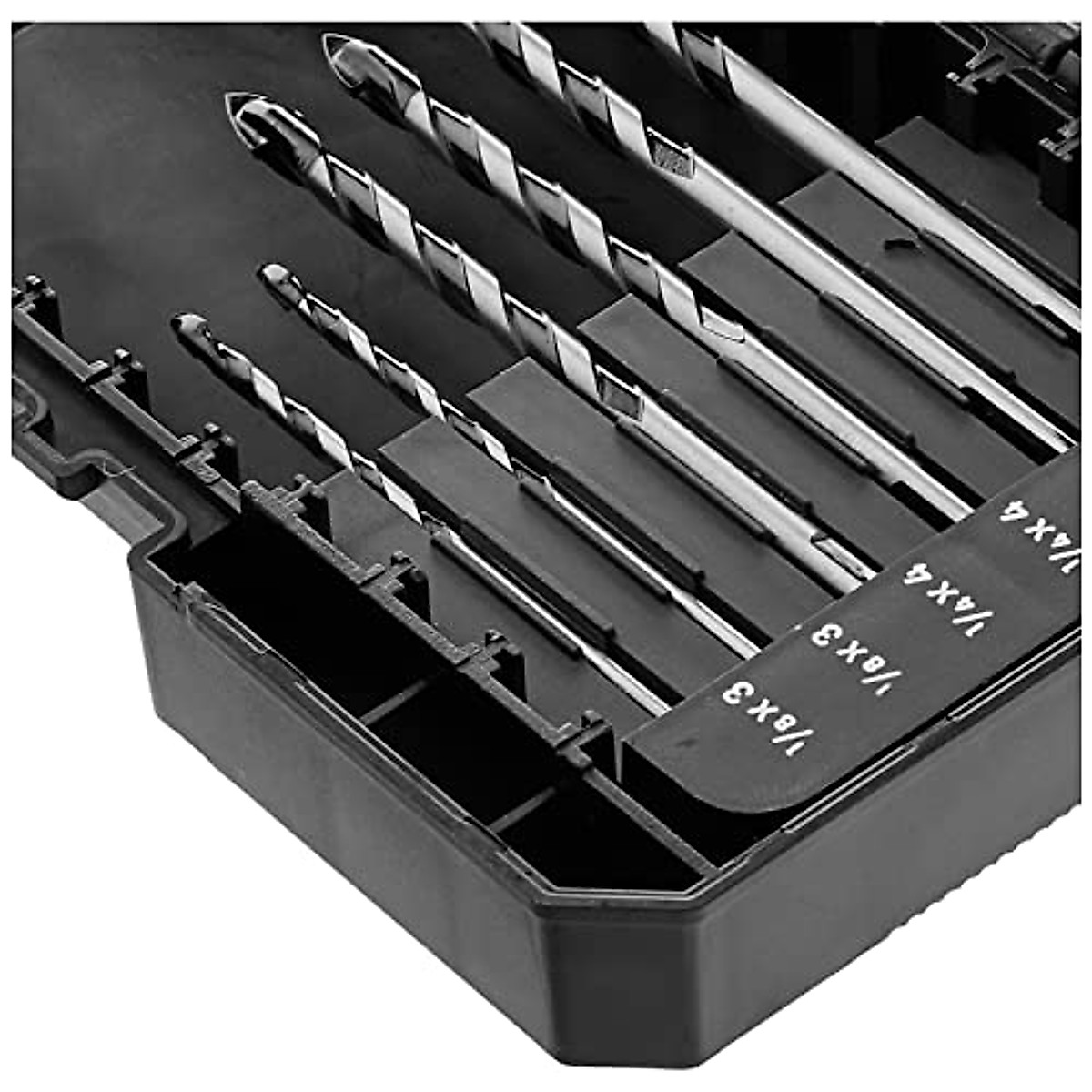 Amazon Brand - Denali Masonry Drill Bit Set, 10-Piece