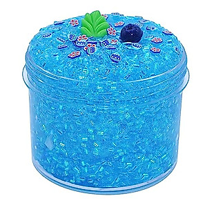 Newest Glimmer Slime Crunchy, Blueberry Sugar Blitz Slime kit for Girls,Super Soft and Non-Sticky, Birthday Gifts Party Favors