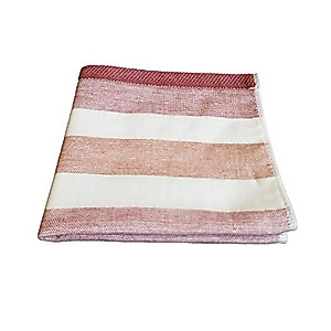 IPPINKA Senshu Japanese Towel, Ultra Soft, Quick-Drying, Two-Tone Stripes, Red (Wash/Face Towel)