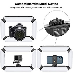ULANZI Smartphone Video Rig with Light, Cell Phone Handheld Stabilizer with Ring Light 8500k Selfie Light for Filmaking Live Steam Tiktok YouTube Video Recording, with 8000mAh Build-in Battery