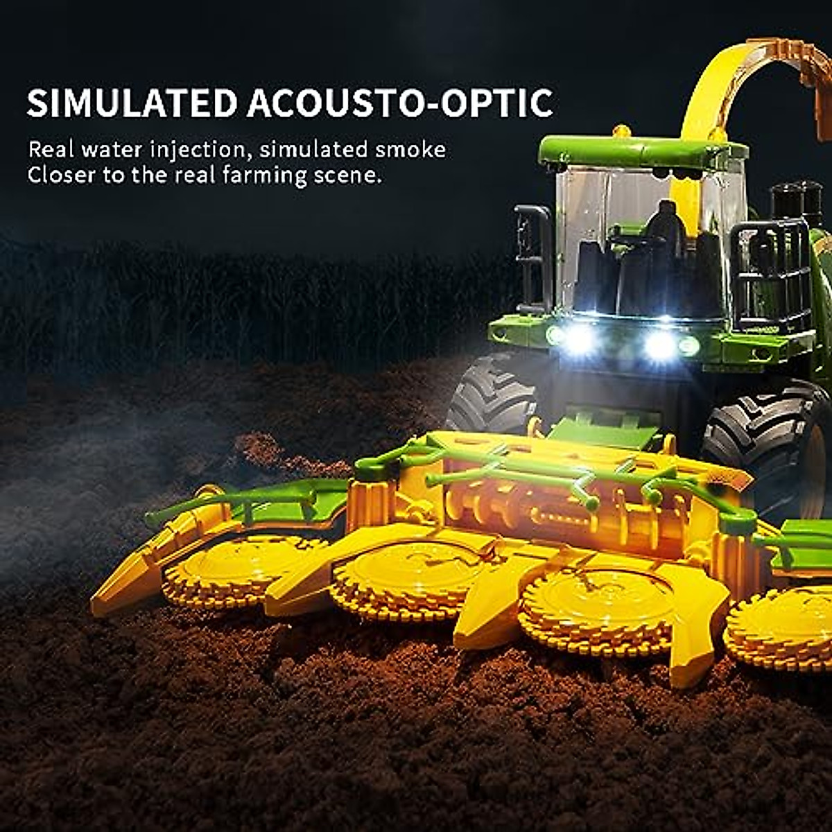 Uxsiya RC Harvester Truck Toy Good Grip Vivid Pattern Remote Control Truck 4 Model for Boys