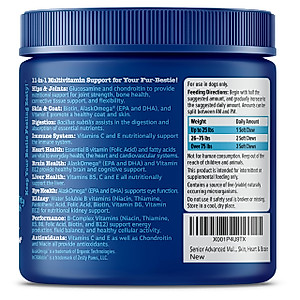 Zesty Paws Senior Dog Multivitamin Treats - Glucosamine for Dogs + Digestive Enzymes & Probiotics - Grain Free Dog Vitamins for Skin & Coat + Immune Health Chicken - Advanced - 90ct