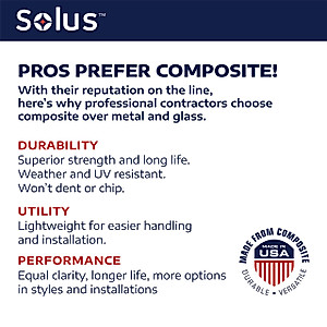 Solus S75TC-LE26C-BK Nautical Post Mount Walkway Light with 4000K Energy Star LED Lamp, Durable Acrylic Clear Lens, Fade & Rust Resistant, UL Listed, Fits 3" Diameter Posts, 10" H x 10 1/16" D, Black