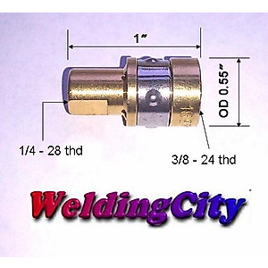 WeldingCity MIG Welding Gun .030" Accessory Kit (Contact Tip-Gas Nozzle-Gas Diffuser) for Miller M-series M-100/150 (M-10/15) and Hobart H-series MIG Guns Up To 150A