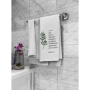 Dibor Christian Kitchen Towels Dish Towels Dishcloth,Bible Verse Scripture Galatians 5:22 Decorative Absorbent Drying Cloth Hand Towels Tea Towels for Bathroom Kitchen,Christian Girls Women Gifts