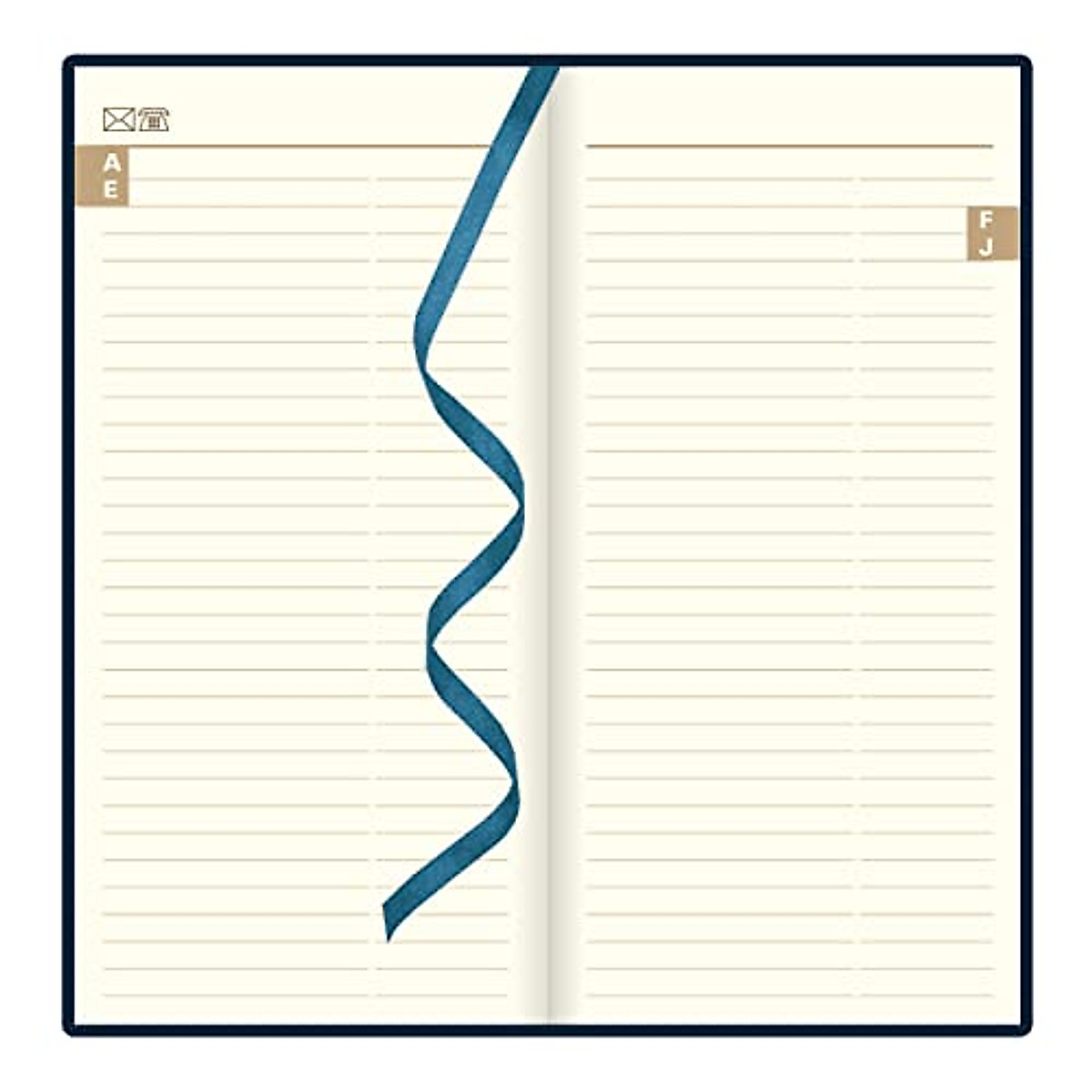Letts of London Signature Weekly/Monthly Planner, 12 Months, January to December, 2024, Bonded Leather, Slim Size, 6.625" x 3.25", Blue (C38SUBE-24)