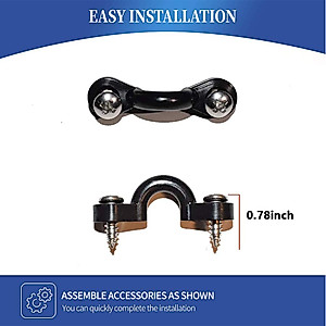 RANDDER Kayak Pad Eye Kit, 10pcs Kayak Tie Down Loops Deck Rigging Kit - Nylon Padeye and Stainless Steel Screws for Canoe Boat Kayaking Accessories