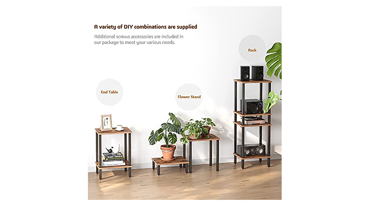 TUTOTAK End Table with USB Ports & Outlets