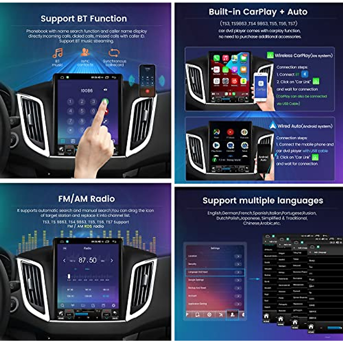 Android 11 GPS Navigation Stereo Radio 9 Inch Touch Screen Multimedia Player, for Chevy Cruze 2008-2013 Support Bluetooth/Steering Wheel Control/FHD/Reversing Camera,TS4 9836 4+64GB