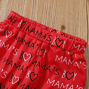 Detigee Baby Boy Cute Festival Outfit Infant Long Sleeve Romper with Hat (Red,6-12 Months)