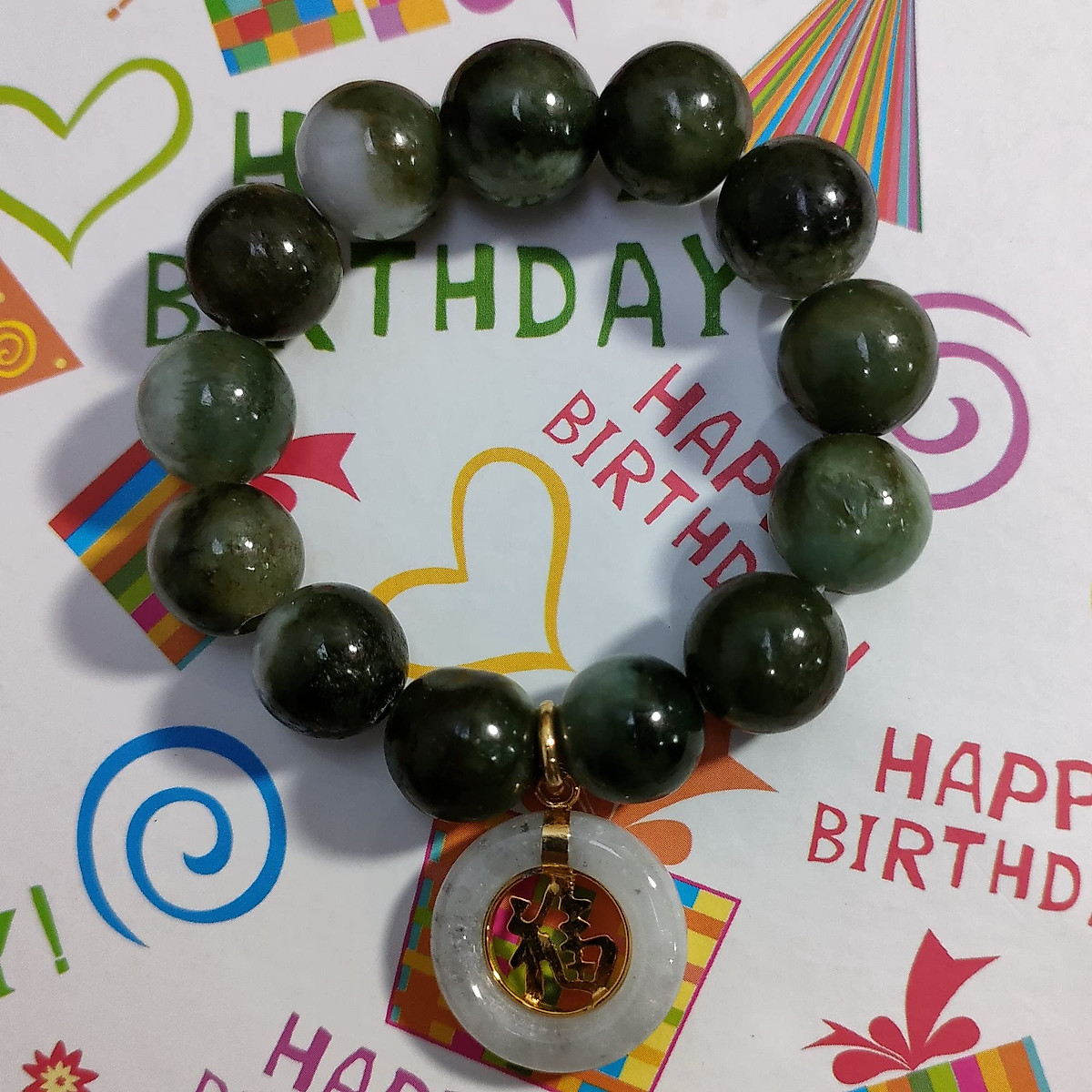 Jade Bracelet for Women Good Luck Jewelry with Pendant Jade Coin Money Success Fun Energize Wearer Happiness Bring Attract Money