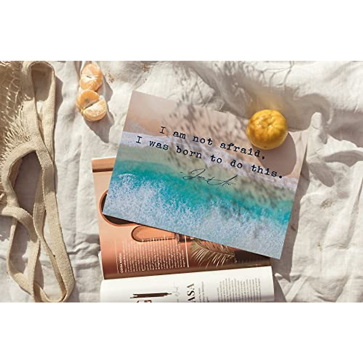 St Joan of Arc 11x14 Gallery Style Print by Soul Sunshine | Unframed 'Go Forward' Bible Verses Wall Decor Poster Prints | Rustic Wall Decor, Blue Lion, Home Wall Decor | Home Decoration