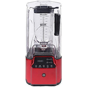 110V 2200W Electric Commercial Soundproof Blender 2.2L Fruit Juice Smoothie Maker Professional Countertop Blender with Shield Quiet Sound Enclosure for Puree, Ice Crush, Shakes and Smoothies
