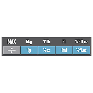 Salter 1024 SVDR14 Digital Kitchen Scale with Bowl- 2L Dishwasher Safe Mixing Bowl, Easy Dual Pour Wide & Narrow Spouts, Measure Liquids, Add & Weigh Function, Easy Read Display, 5kg Capacity, Silver