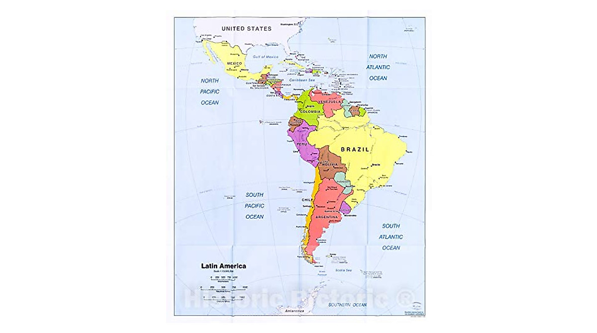 Historic 2006 Wall Map - Latin America. 24in x 30in — 🛍️ The Retail Market