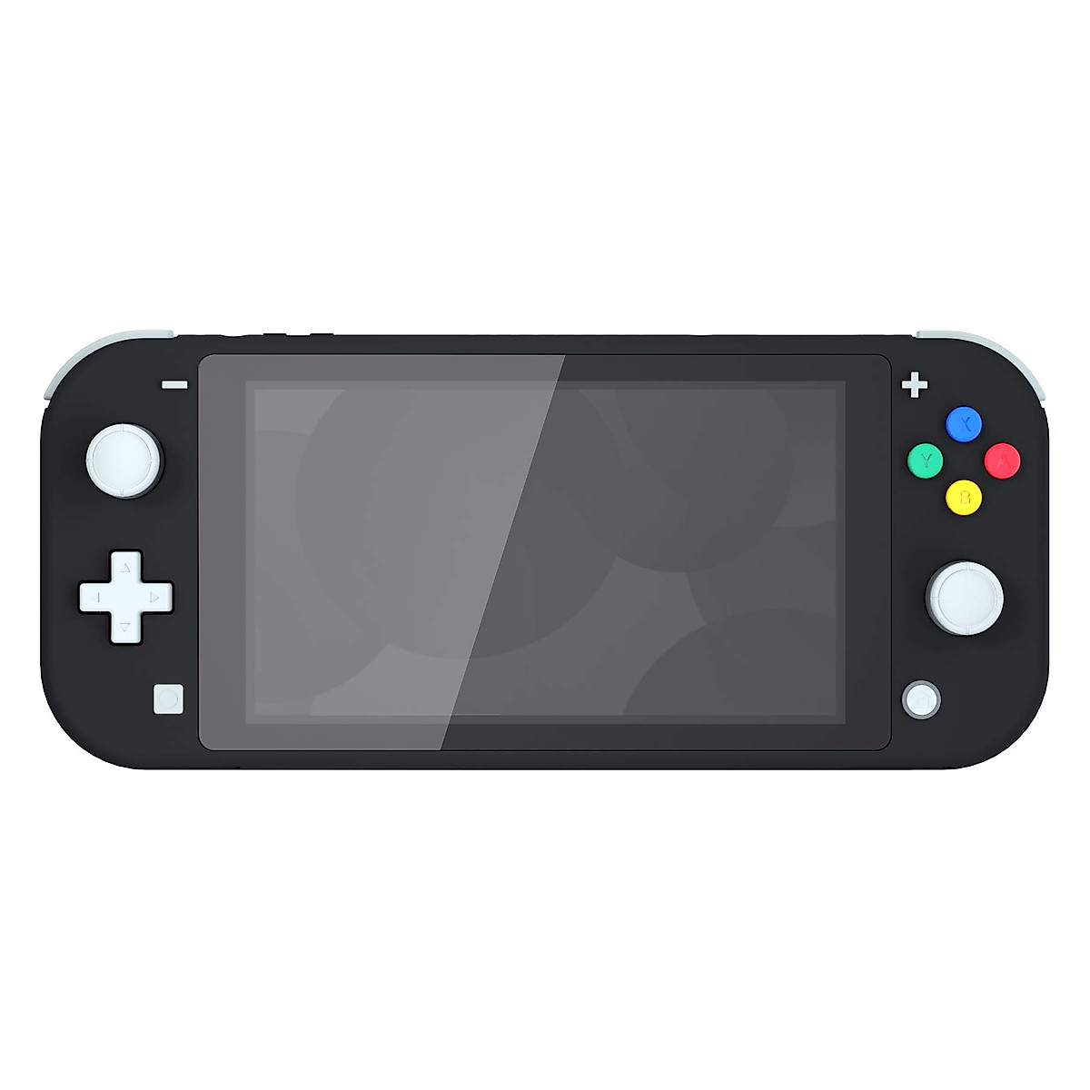 eXtremeRate Soft Touch Black DIY Replacement Shell for Nintendo Switch Lite, NSL Handheld Controller Housing w/Screen Protector, Custom Case Cover for Nintendo Switch Lite