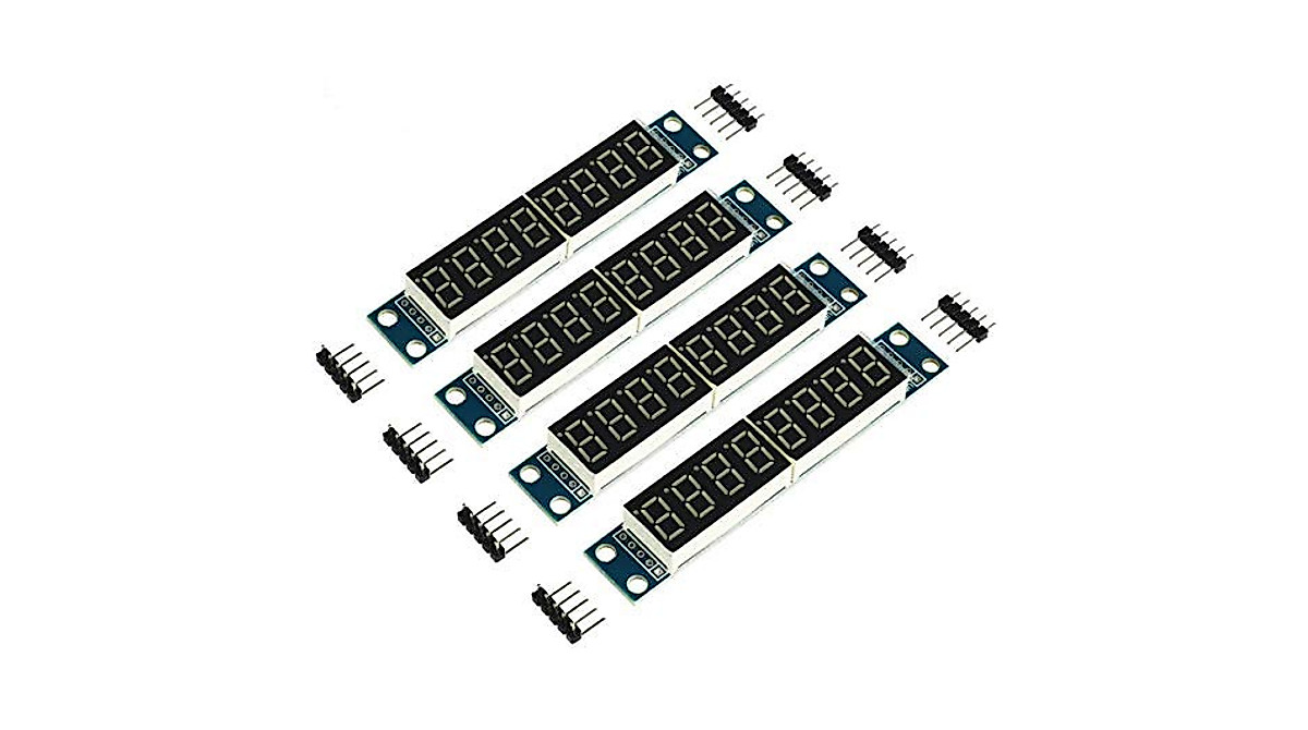 DEVMO 4pcs 8-Digit 7 Segment Module MAX7219 8 Bit Digital Segment Tube ...