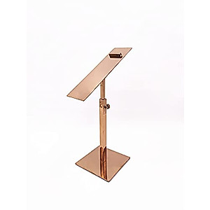 Rose Gold Stainless Steel Metal Adjustable Shoe Display Stand Holder
