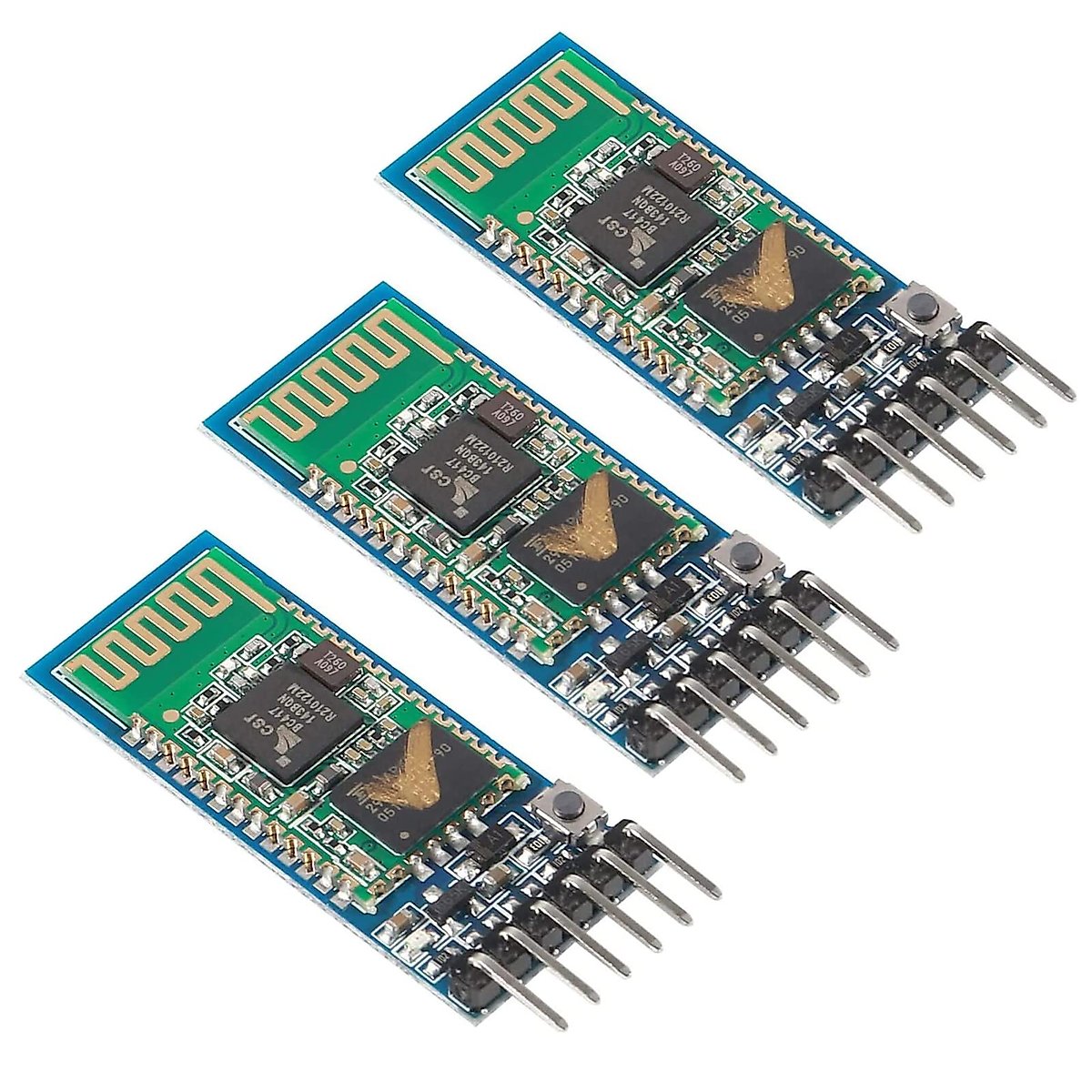 ACEIRMC HC-05 Wireless Bluetooth RF Transceiver Master Slave Integrated Bluetooth Module 6 Pin Wireless Serial Port Communication BT Module for Arduino (3pcs)