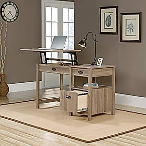 Sauder Harbor View Lift Top Desk, Salt Oak finish