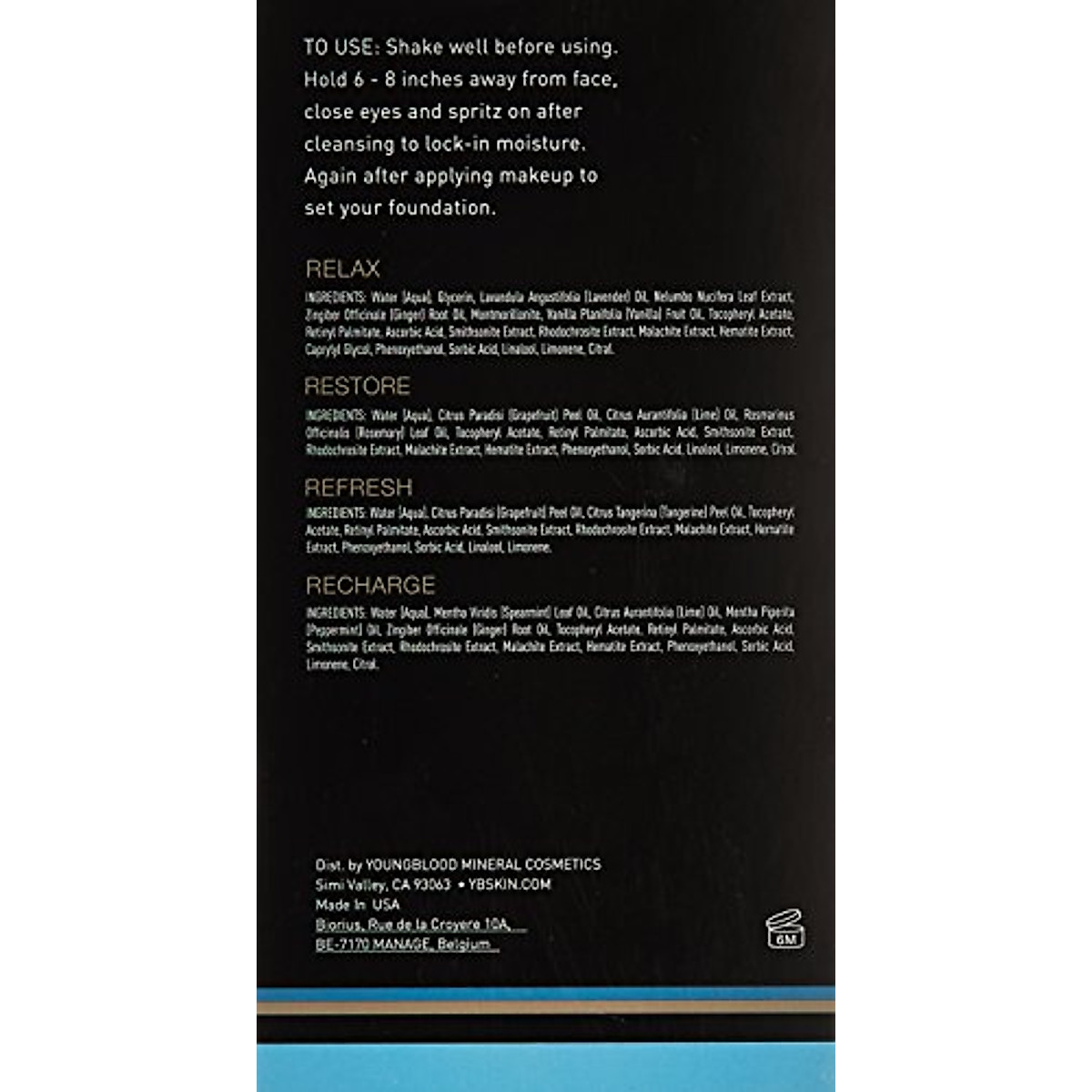 Youngblood Minerals In The Mist Relax, 4 Fluid Ounce