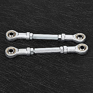 Aramox 2pcs 150mm -170mm 8mm Steering Tie Rod Kit Ball Joint Motorcycle Steering Column Joint Steering Tie Rod for 49cc Electric Mini ATV Kart