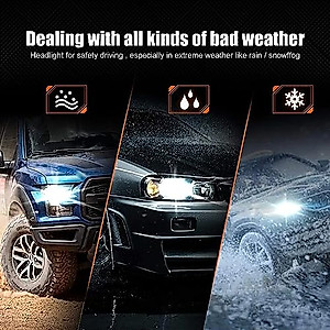 Jawmoy 2 PCS Car LED Front Fog Lights, 9005 Ultra-Clear High-light Light Replace Bulbs, 7.5W COB 6000K Headlights, Universal for Most Cars (Blue)