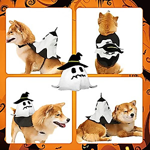 HOTMAI Dog Costumes, Glowing Pet Costume for Night, LED Lights Built-in, Holiday Thanksgiving Christmas Pet Costume for Small Medium Large Dogs and Cats, Puppy Cosplay Accessories -03M