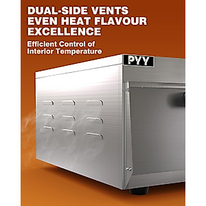 PYY Electric Pizza Oven Countertop Indoor Pizza Ovens Pizza Cooker 1800W Commercial Pizza Oven with Pizza Stone and Timer Silver