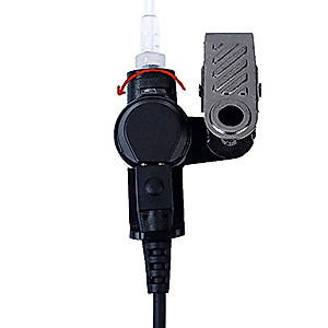 KEYBLU Walkie Talkie 2 Pin Earpiece/Headset with Transparent Acoustic Tube Compatible with Kenwood Retevis Baofeng UV-5R BF-888S BF-F8HP BF-F9 UV-82 Surveillance Headphone