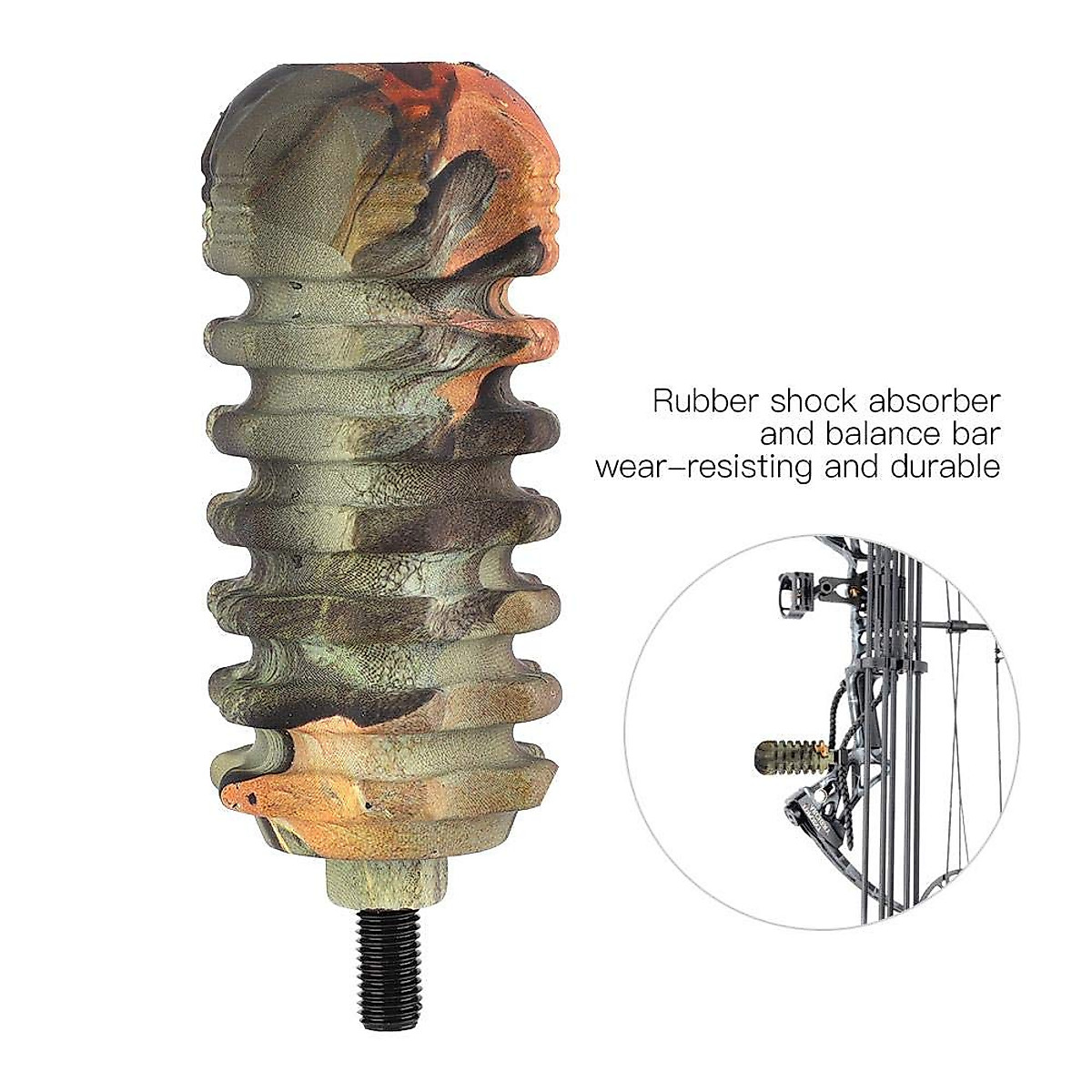 Zerone Archery Stabilizer,Rubber Bow Shock Balance Bar Absorber Bow Stabilizer for Bows