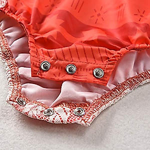 Aalizzwell Infant Romper (Orange, 6-12Months)