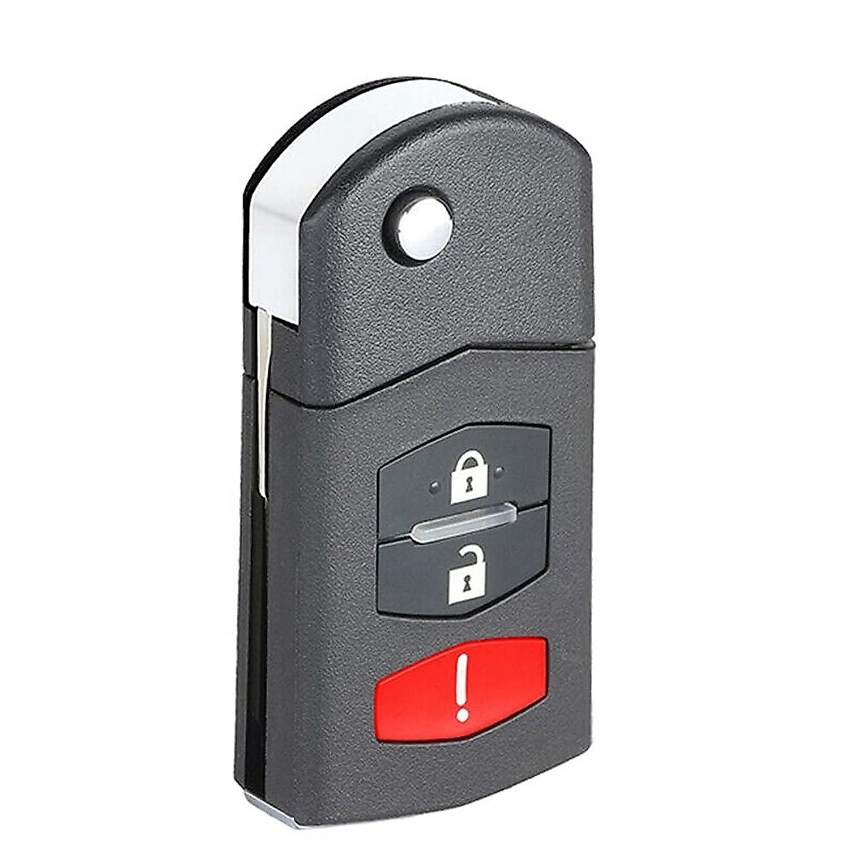 Keyecu Replace Flip Shell Remote Key Case Fob 3 Button For Mazda 3 5 6 RX8 CX5 CX7 CX9,(Empty Shells)
