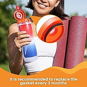 AmapleL 8 Pack Gasket for Gatorade Water Bottle Lid Replacement, Silicone Water Bottle Gasket Replacement Compatible with Gatorade GX Bottle Rubber Seal