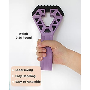 RELSBOA Multi-Purpose Ice Scraper and Snow Wiper Lightweight 29.5 Inches Extendable Car Snow Tool Kit 0.73Lbs Scratch Free (Blue)