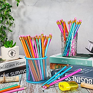 60 Pieces Inspirational Pencils Personalized Pencils Custom Wood Pencils Colorful Motivational Pencils with Inspirational Sayings for Students Teachers Adults School Office, 5 Colors