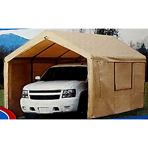 Costco Heavy Duty Roof Cover Top Replacement for Carport Canopy Shelter Canvas 10' x 20' feet Waterproof/UV-Resistant (Cover Only, Frame Not Included) Car port