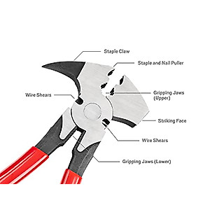 TEKTON 10-1/2 Inch Fencing Pliers | PSP10010