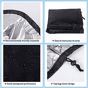 Timisea Egg Chair Cover Double Patio Hanging Egg Chair Cover Swinging Egg Chair Cover Polyester Taffeta Waterproof Heavy Duty Garden Rattan Wicker Swing Chair Outdoor Furniture Cover, (75''H x 50''W)